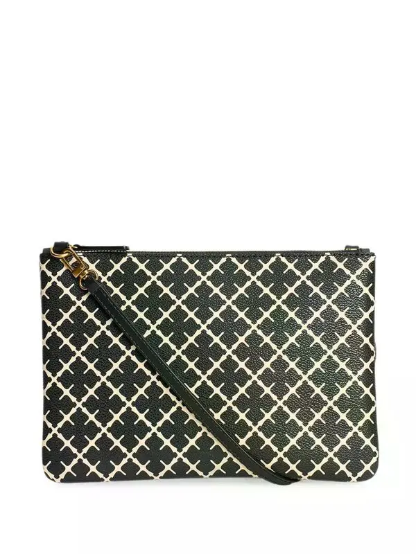 BY MALENE BIRGER Ivy Geometric-pattern Clutch Bag - Black