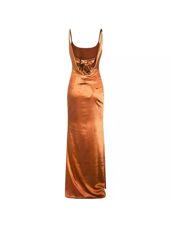 Elisabetta Franchi Snakeskin-effect Maxi Dress