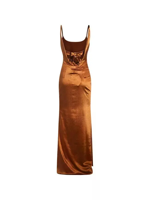 Elisabetta Franchi Snakeskin-effect Maxi Dress