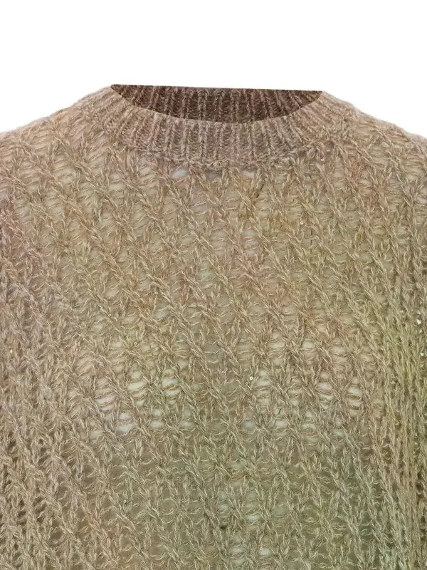 ELEH Sequin-embellished Open-knit Sweater