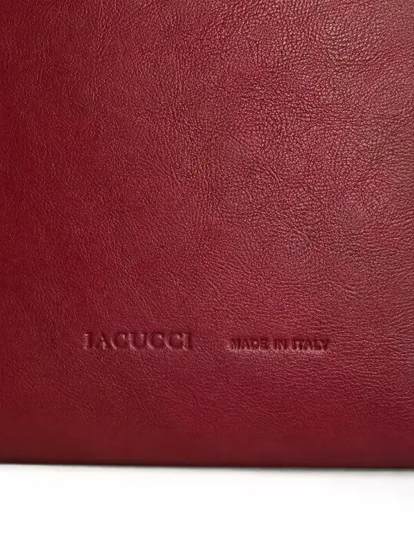 IACUCCI Logo-debossed Leather Tote Bag