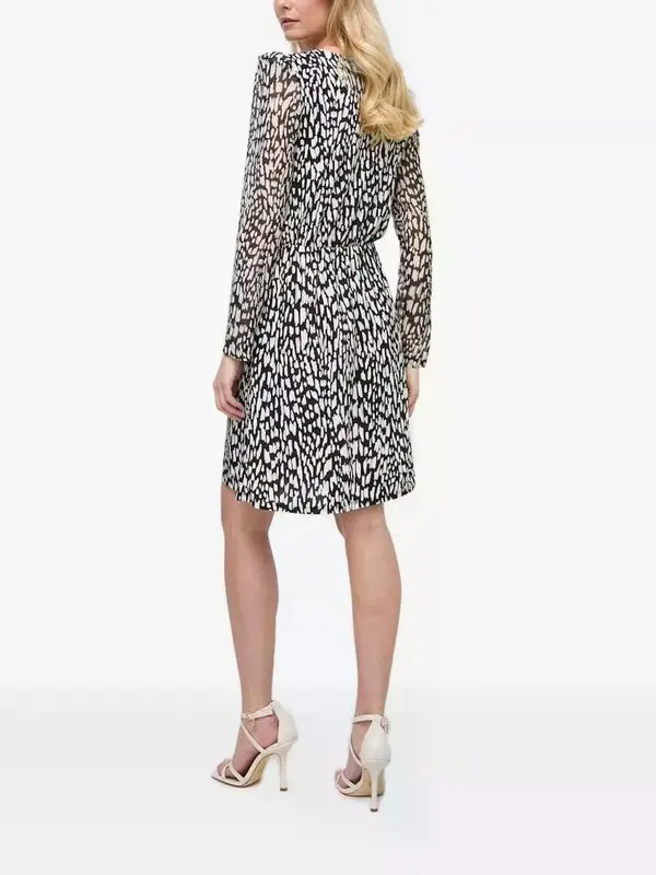 MORGAN Abstract Print Wrap Mini Dress