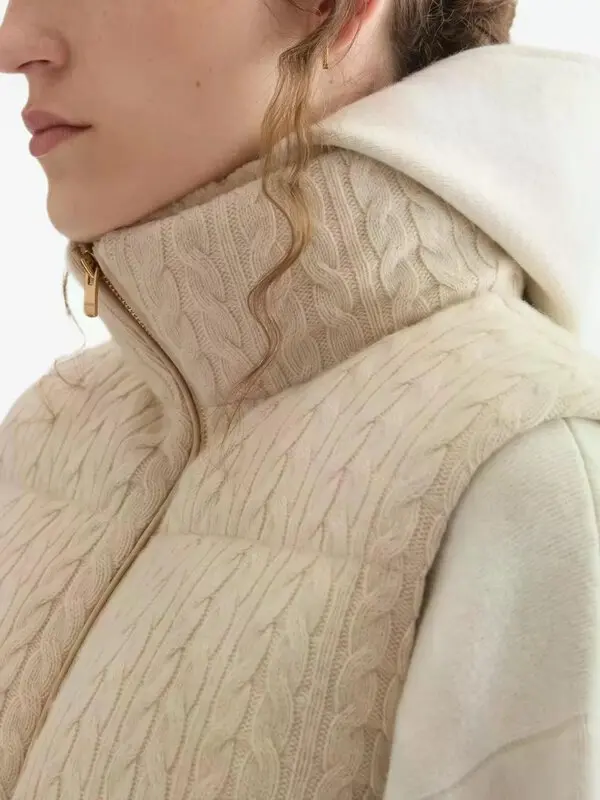 Agnona Cable-knit Padded Vest