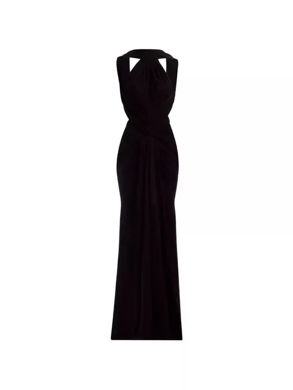 Elie Saab Halter-neck Draped Maxi Dress