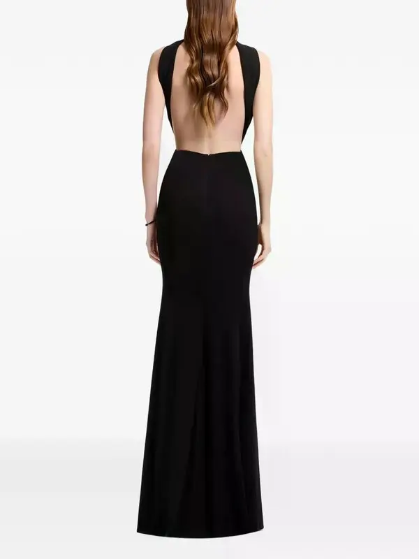 Elie Saab Halter-neck Draped Maxi Dress