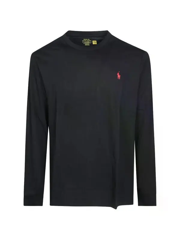Polo Ralph Lauren Logo-embroidered Long-sleeve T-shirt - Black