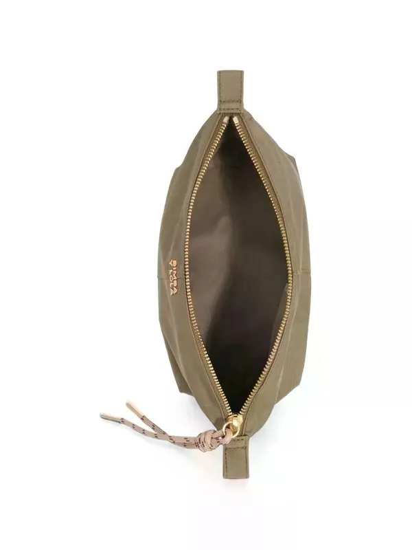 Bimba Y Lola Medium Olive Nylon Trapecio Make-up Case - Green
