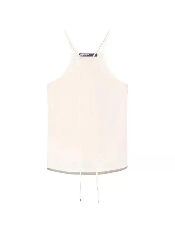Bimba Y Lola Beige Halterneck Top With Tie - Neutrals