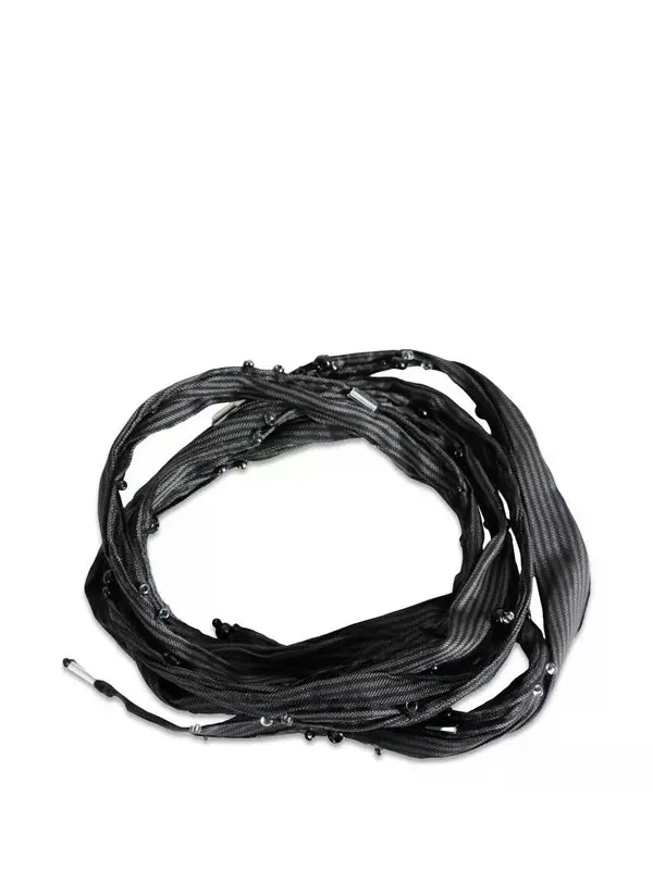 SALON C. LUNDMAN Glass Bead Necklace - Black