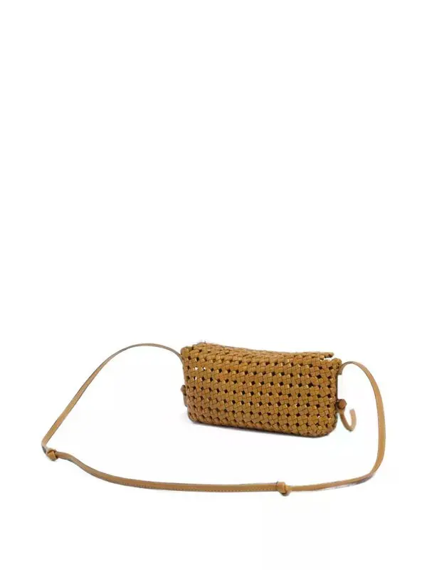 Bimba Y Lola Small Lime Plaited Leather Mini Crossbody Bag