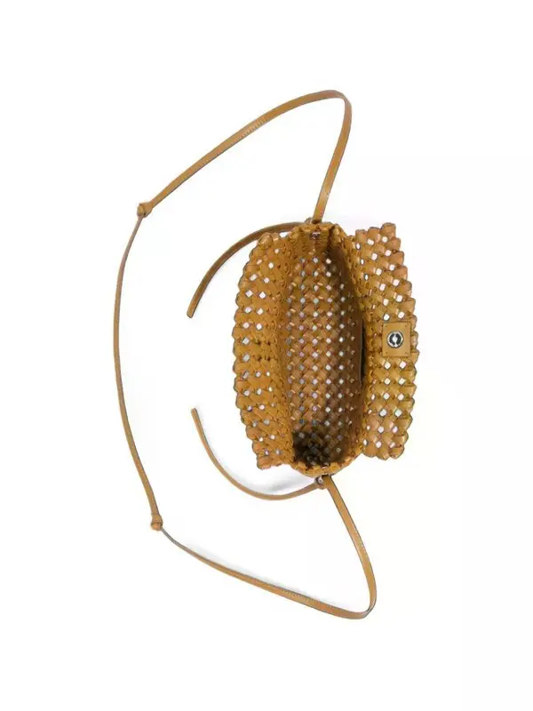 Bimba Y Lola Small Lime Plaited Leather Mini Crossbody Bag