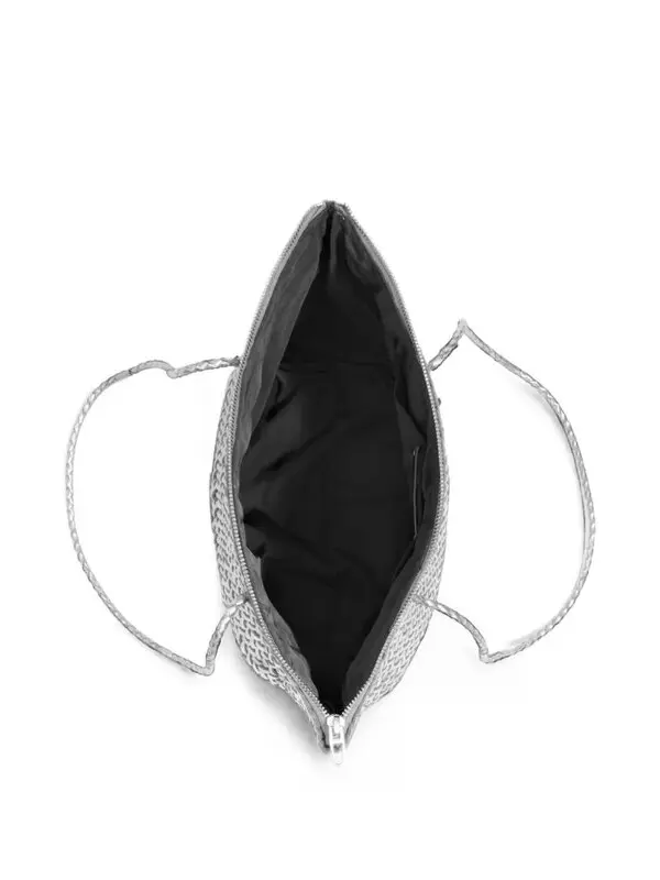 Bimba Y Lola Medium Woven Leather Tote Bag