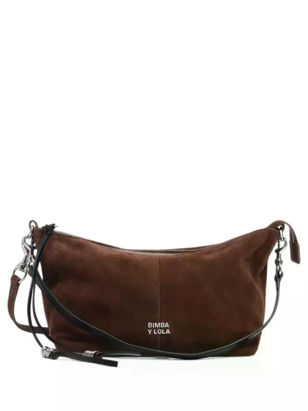 Bimba Y Lola Medium Coffee Suede Madrid Bag - Brown