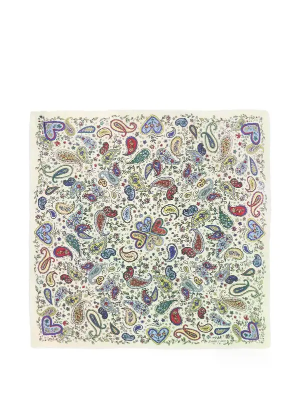 Bimba Y Lola Off-white Paisley Shawl - Neutrals
