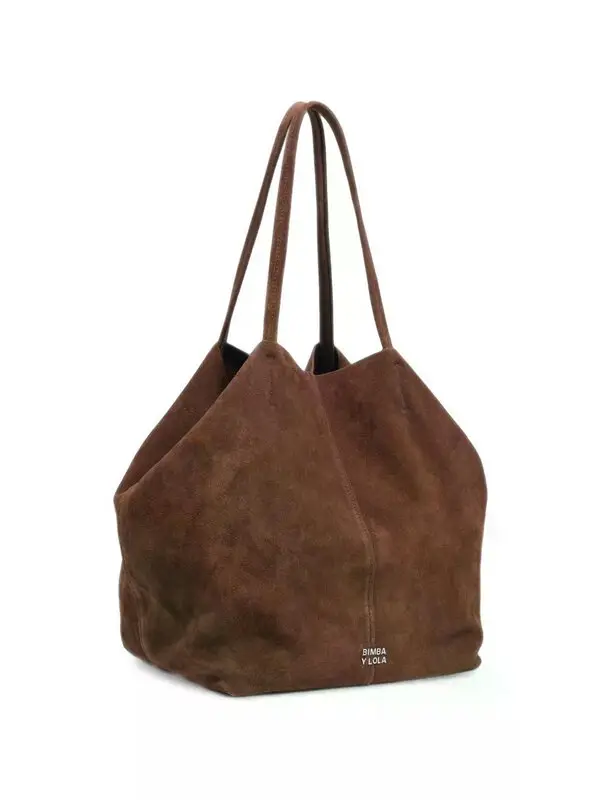 Bimba Y Lola Coffee Suede Maxi Shopper Bag - Brown
