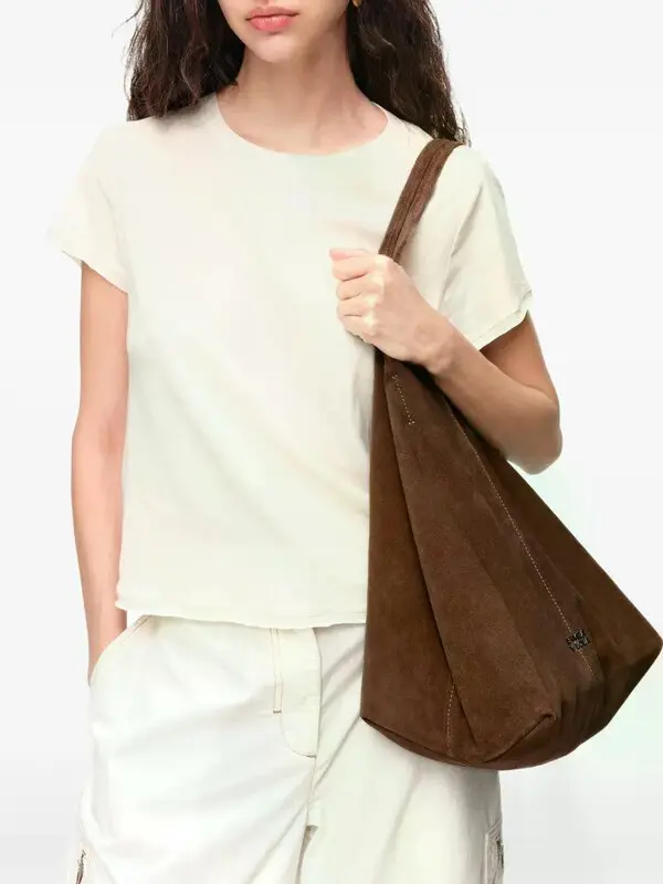 Bimba Y Lola Coffee Suede Maxi Shopper Bag