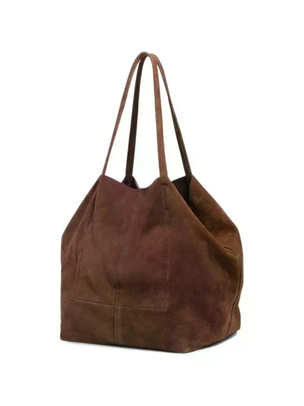 Bimba Y Lola Coffee Suede Maxi Shopper Bag