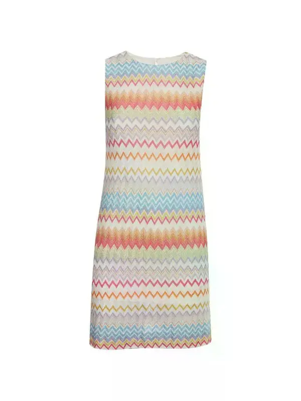 Missoni Zigzag Sleeveless Mini Dress - Neutrals