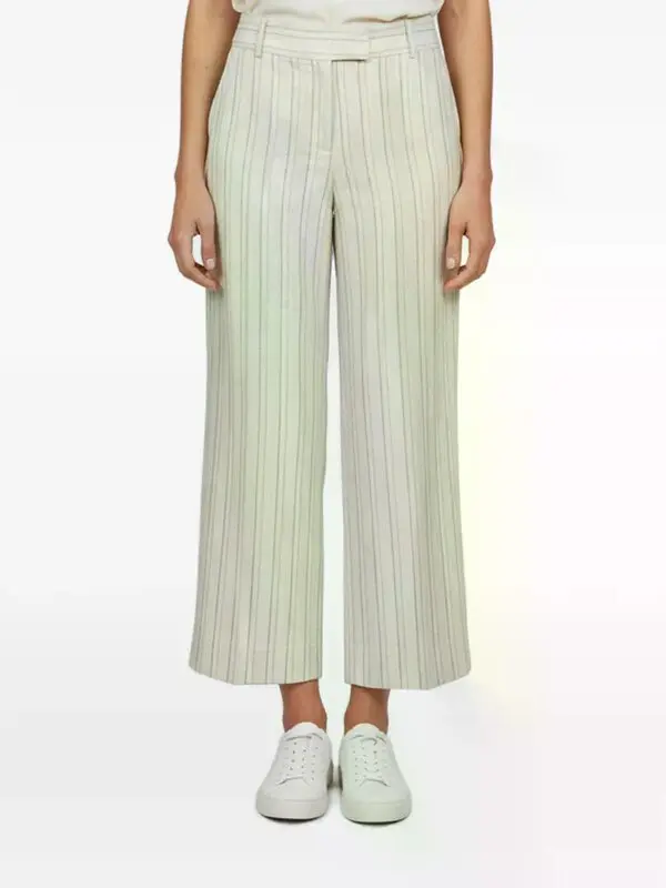 Missoni Green Stripe Lurex-knit Trousers - Neutrals