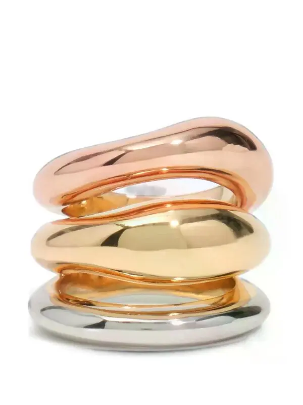Bimba Y Lola Multi- Irregular Three-band Ring - Gold