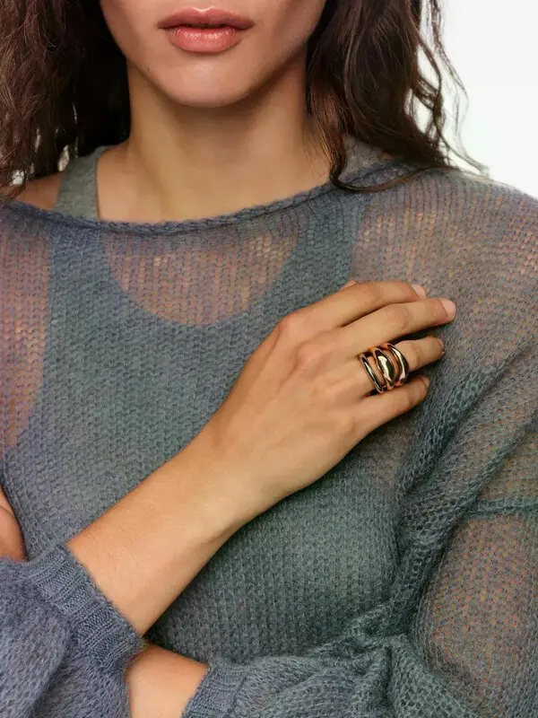 Bimba Y Lola Multi- Irregular Three-band Ring