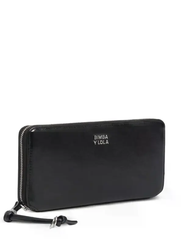 Bimba Y Lola Large Leather Wallet - Black