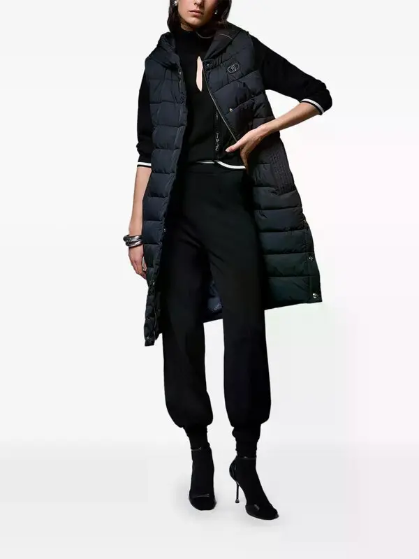 Liu Jo Long Gilet In Matte Nylon