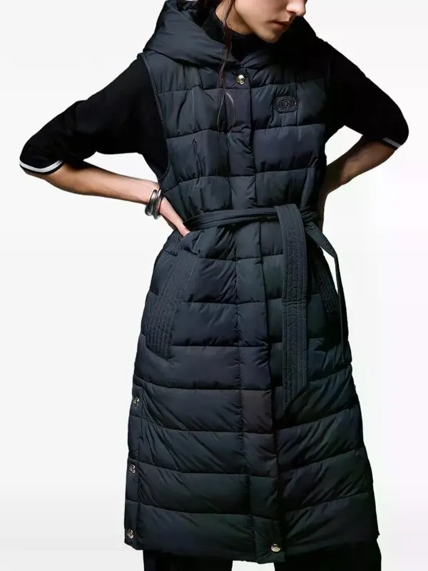 Liu Jo Long Gilet In Matte Nylon