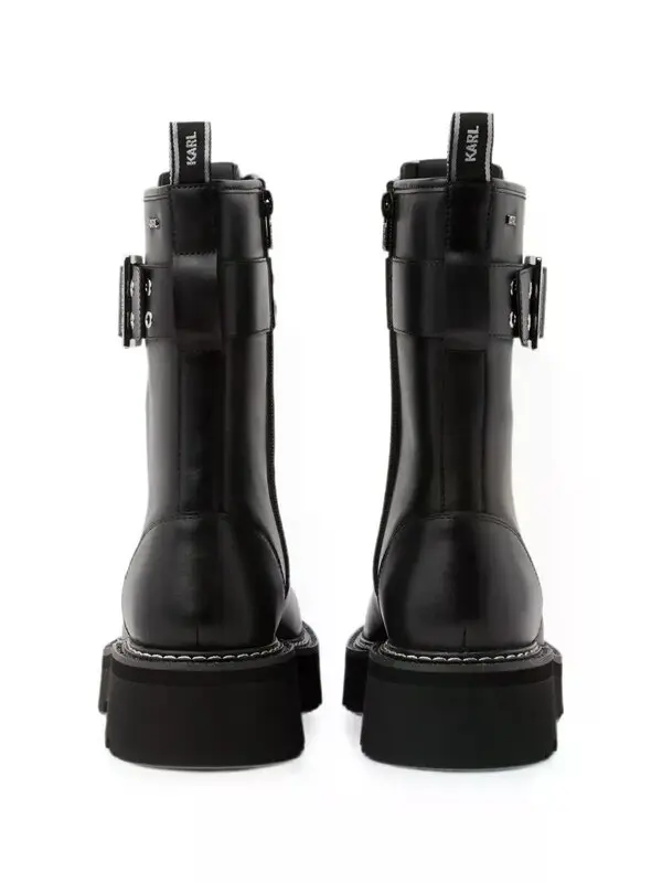 Karl Lagerfeld Kyla Lace-up Buckle Boots