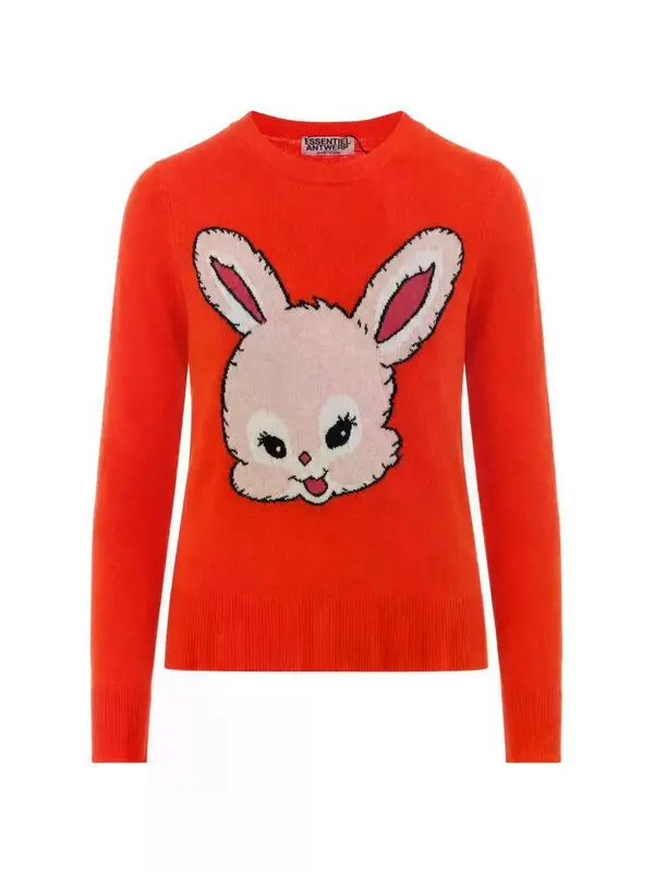 Essentiel Antwerp Embroidered Sweater - Red