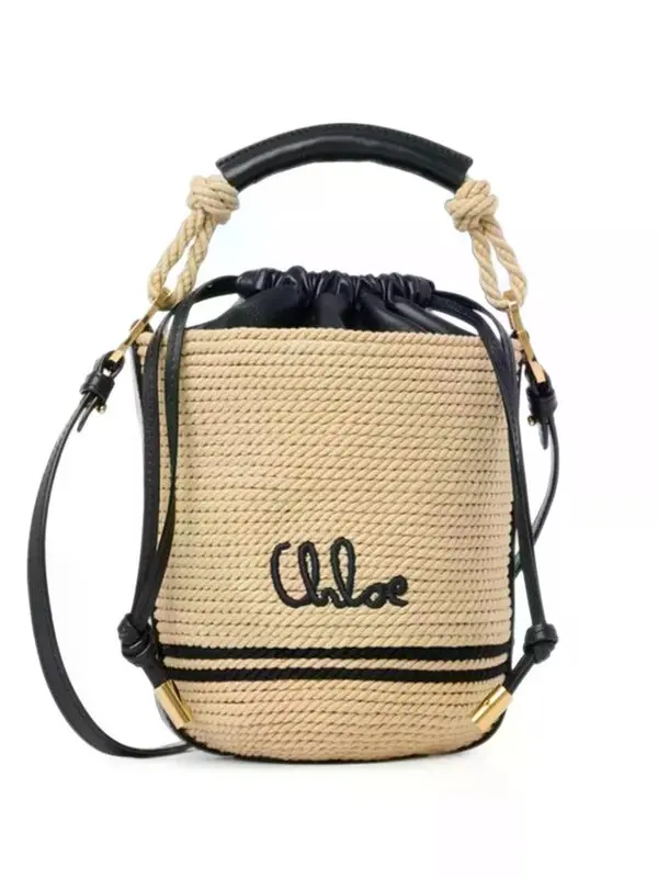 Chloé Rope-detailed Logo-embroidered Tote Bag