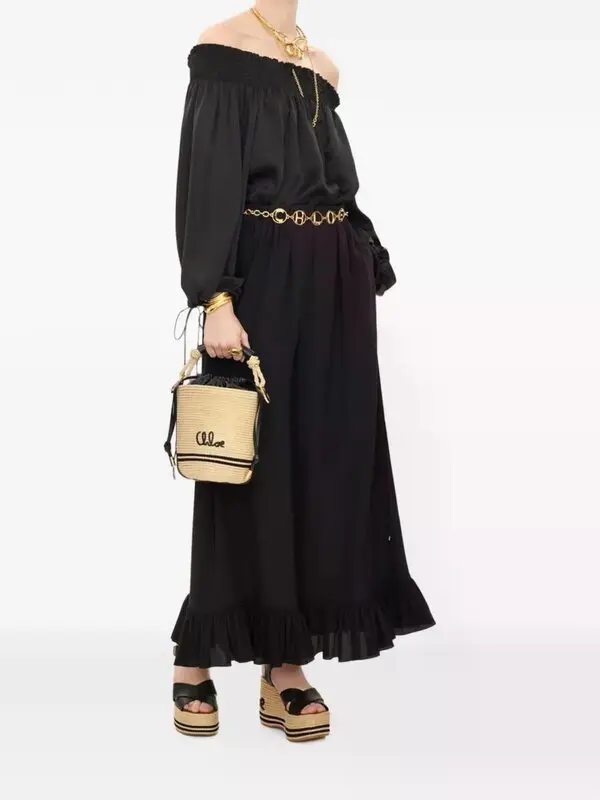 Chloé Rope-detailed Logo-embroidered Tote Bag