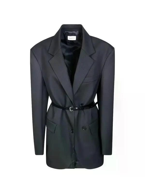 P.a.r.o.s.h Belted Double-breasted Blazer - Black