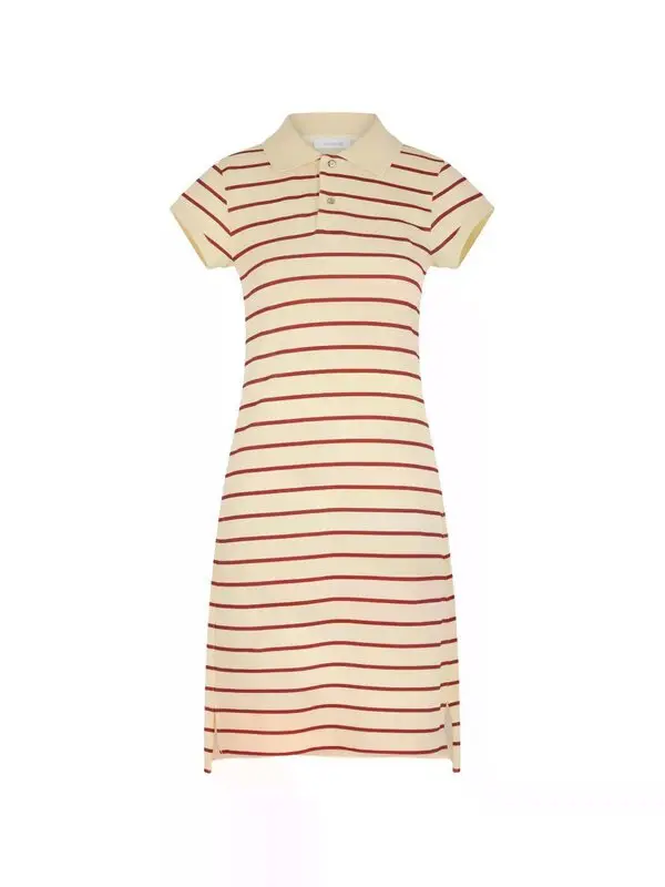 Rabanne Striped Polo Dress - Neutrals