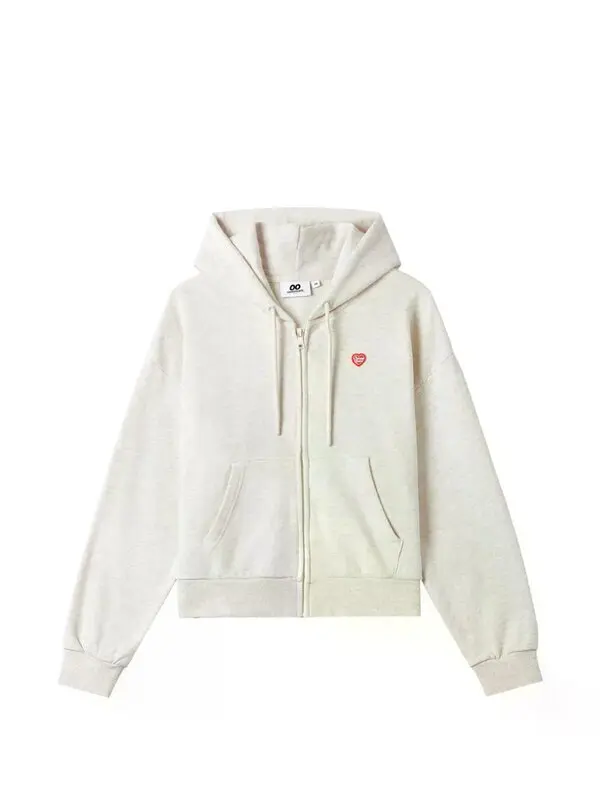 CHOCOOLATE Logo-patch Zip-up Hoodie - Neutrals