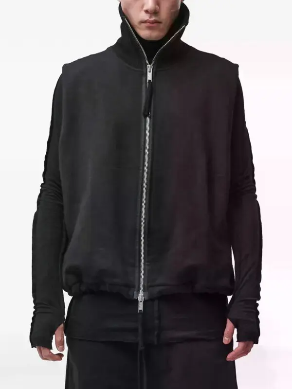 THOM KROM High-neck Sleeveless Hoodie