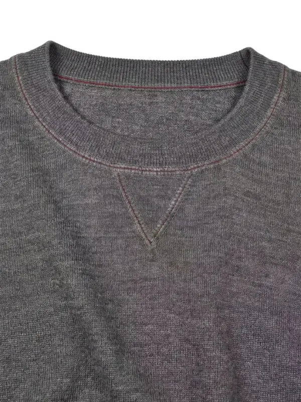 Brunello Cucinelli Crew-neck Triangular-stitch Sweater