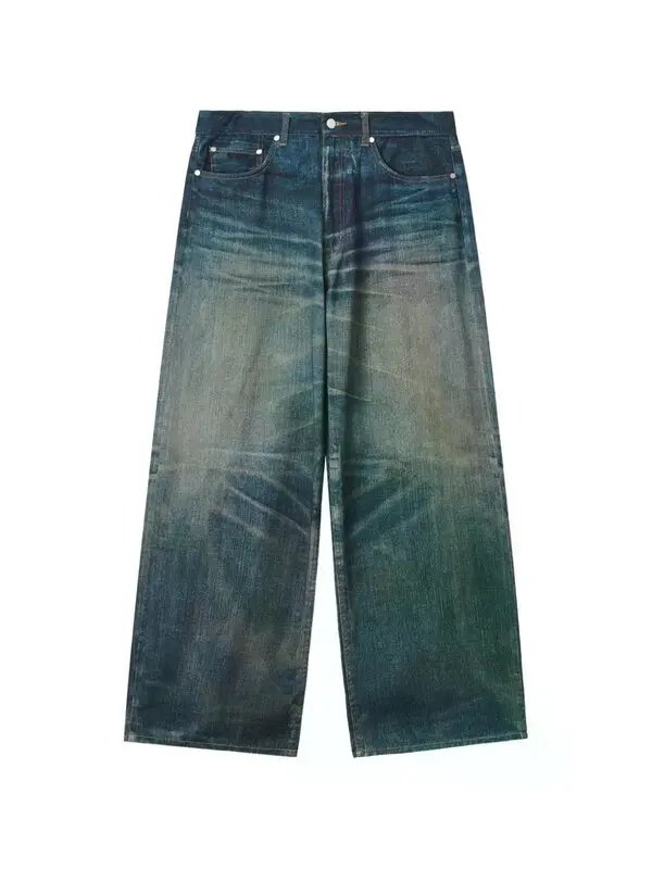 Izzue Faded-effect Whiskered Jeans