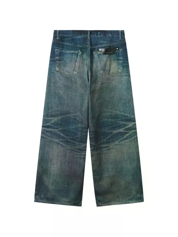 Izzue Faded-effect Whiskered Jeans