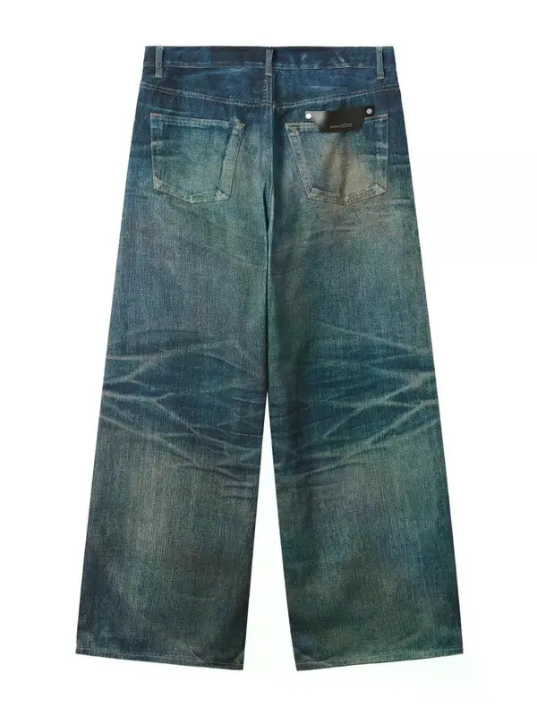 Izzue Faded-effect Whiskered Jeans