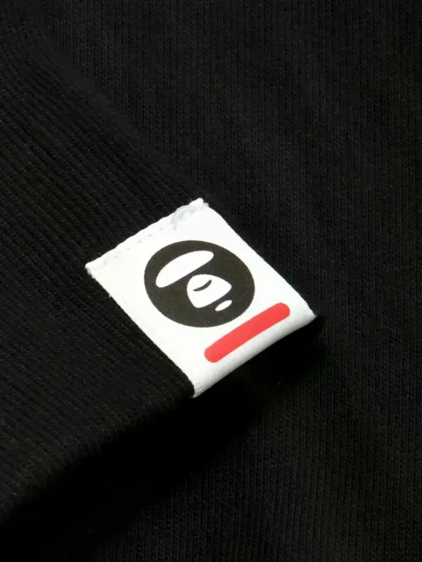 AAPE BY *A BATHING APE Crew Neck Logo Patch Sweater - Black