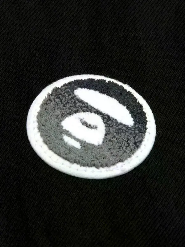 AAPE BY *A BATHING APE Crew Neck Logo Patch Sweater - Black