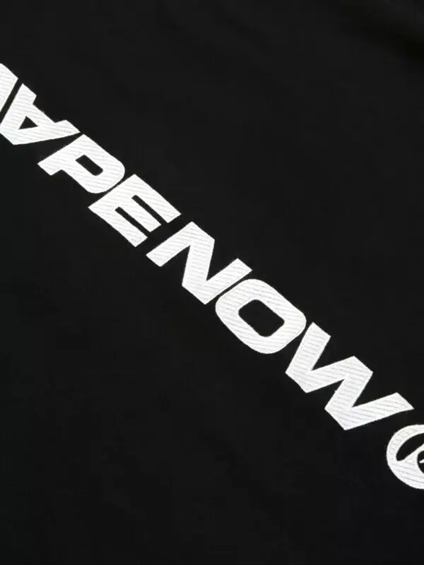 AAPE BY *A BATHING APE Crew Neck Logo Patch Sweater - Black
