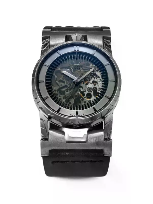 FOB PARIS Automatic Watch With Skeleton Dial - Grey