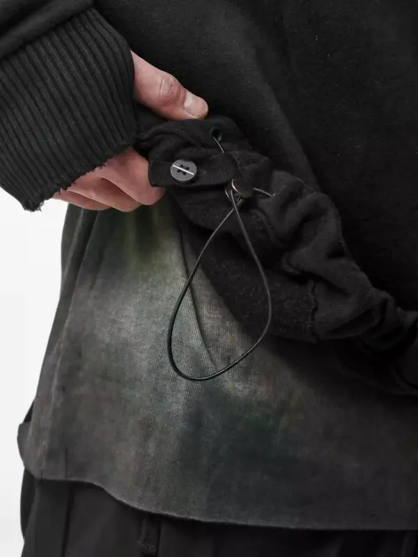 THOM KROM Raw-edge Panelled Hoodie