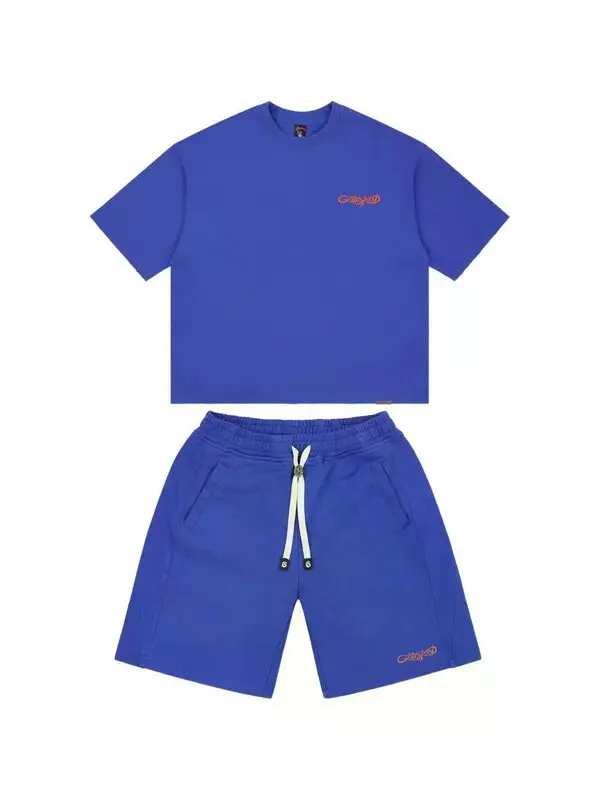 GODSPEED Vital Nextgen Logo-print T-shirt And Short Set - Blue