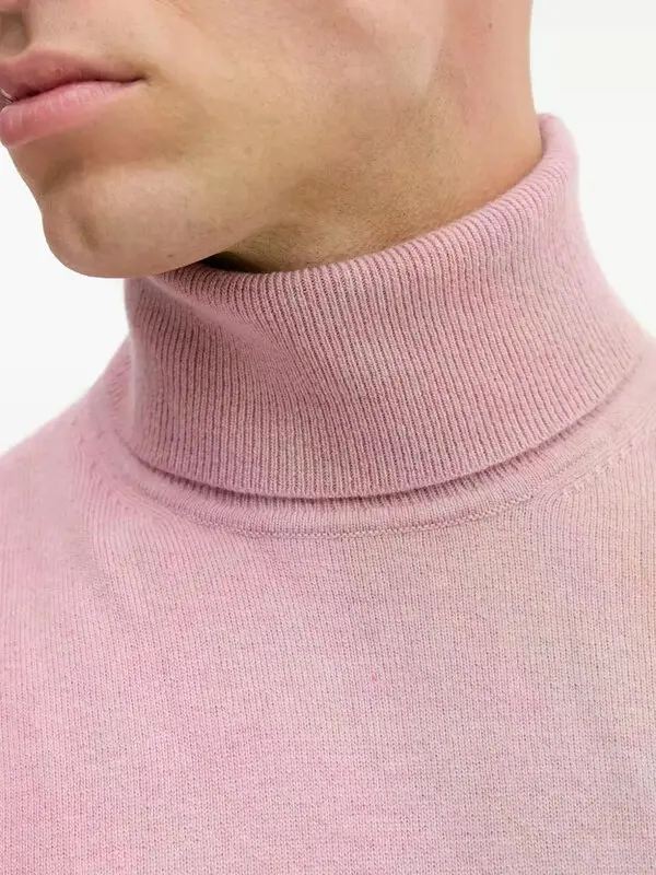 BENETTON Roll Neck Knitted Sweater - Pink
