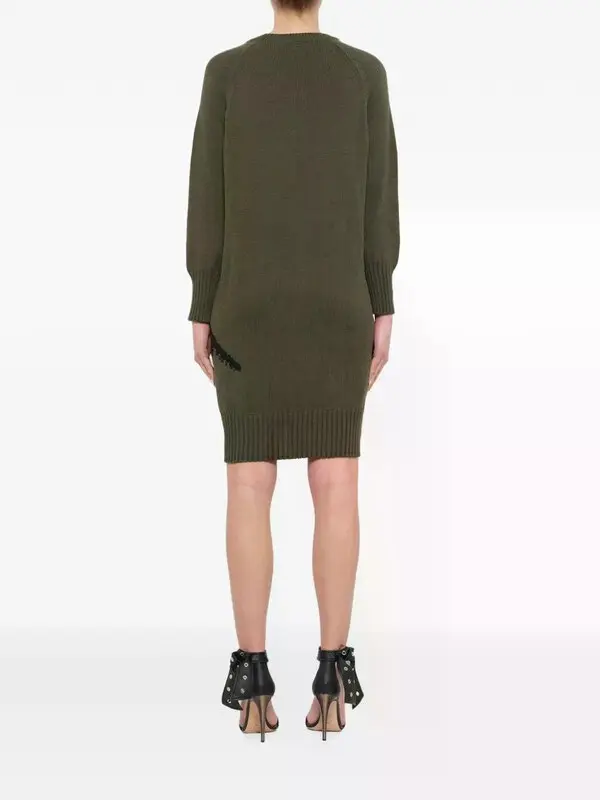Kenzo Logo Intarsia Knitted Mini Dress