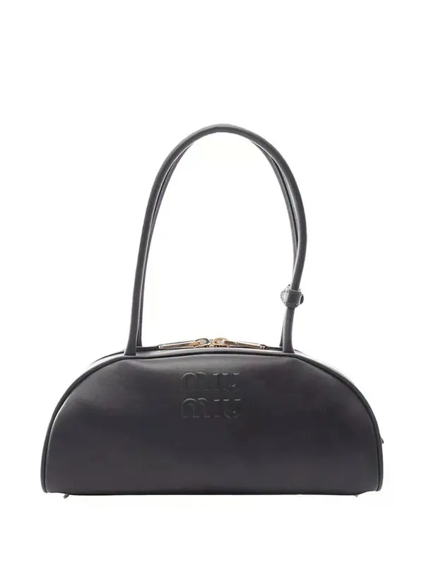 Miu Miu Leather Bauletto Bag Handbag - Black