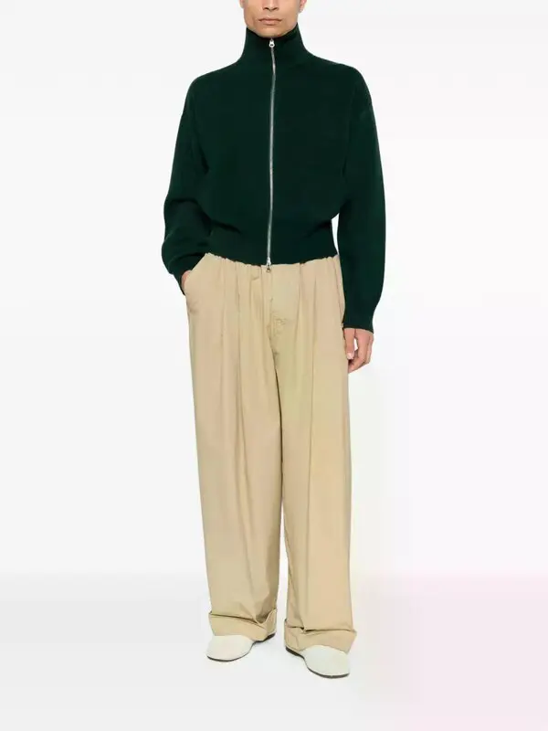 Extreme Cashmere Zip-up Cashmere Sweater - Green